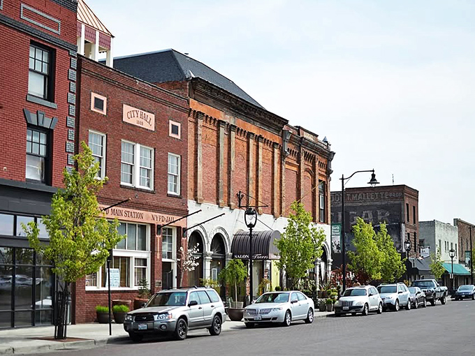 Historic buildings line Yakima's Main Street, where retirement means strolling to local shops instead of fighting big-city traffic.