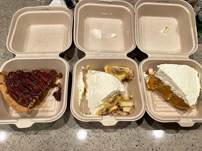 The holy trinity of Apple Pan pies &ndash; pecan, banana cream, and apple &ndash; a dessert decision that's harder than choosing between streaming services.