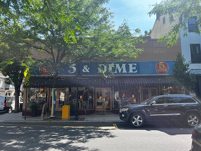 Five & Dime brings back the days when shopping was an adventure, not just a transaction. Its vintage sign stands as a portal to simpler times.