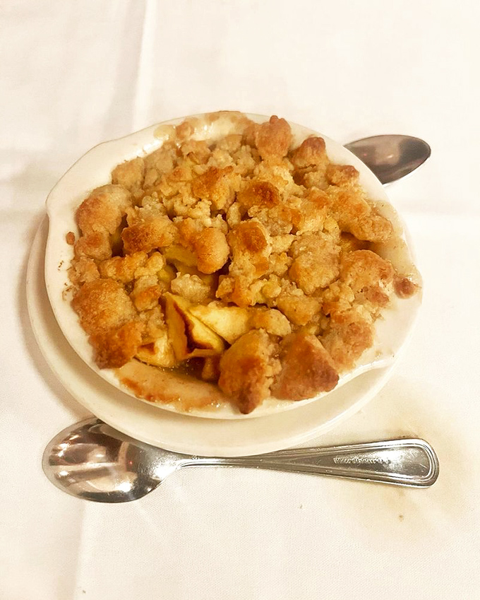 Not your school cafeteria's apple crumble &ndash; this warm, buttery creation sings sweet songs to your dessert-loving soul.