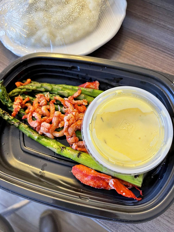 Asparagus spears playing host to delicate snow crab meat&mdash;a veggie dish that meat lovers won't push aside.