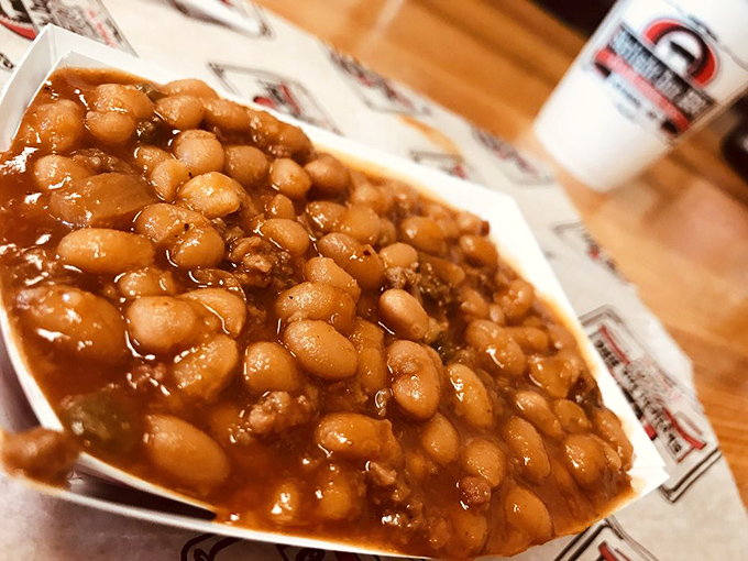 These aren't just beans&mdash;they're supporting actors that deserve their own Oscar, swimming in a sauce that's absorbed decades of barbecue wisdom.