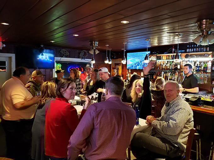 The bar area buzzes with the energy of people who've discovered that sometimes the best nights out happen in the most unassuming places.