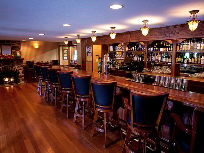 A bar that whispers, "Stay awhile," with enough spirits to make even the snowiest Pocono evening feel warm and inviting. 