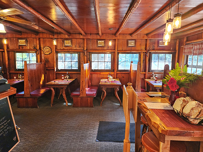 Booth seating that invites you to settle in and stay awhile&mdash;the kind of place where breakfast conversations stretch pleasantly into lunch. 