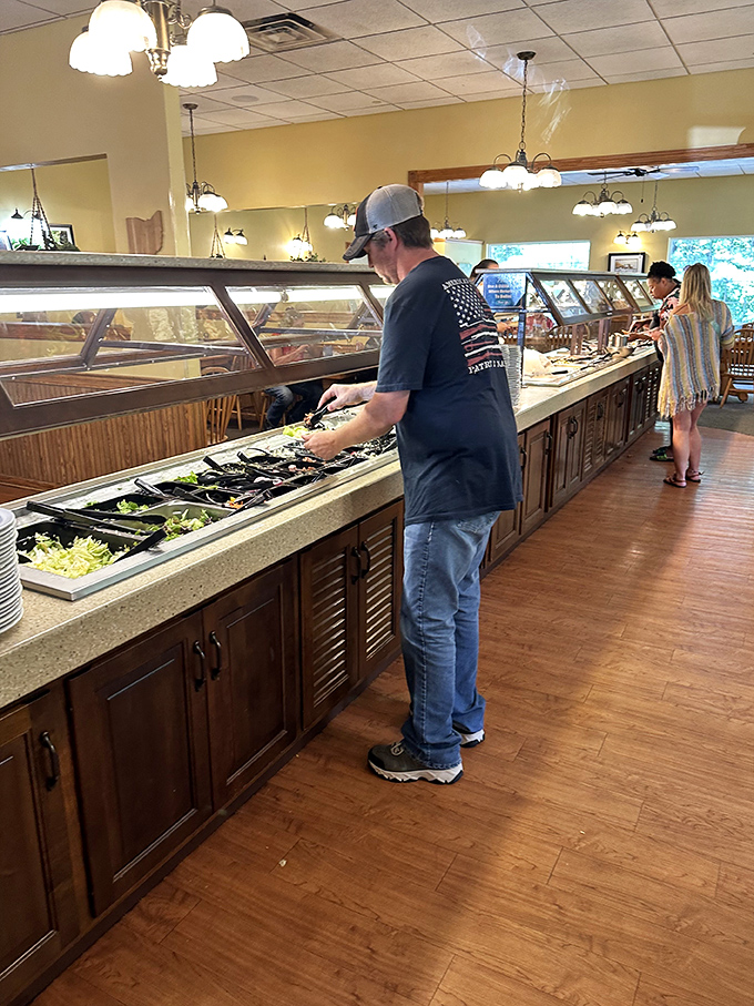 The buffet line&mdash;where diet plans go to die and "I'll just have a little taste" becomes the biggest lie you'll tell yourself today.