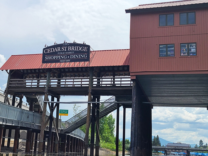 Cedar Street Bridge Public Market gives new meaning to "shopping bridge," combining retail therapy with stunning water views.