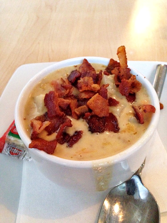 Cheeseburger soup&mdash;because sometimes you want a burger but need a spoon. Those bacon bits are the confetti at this flavor party.