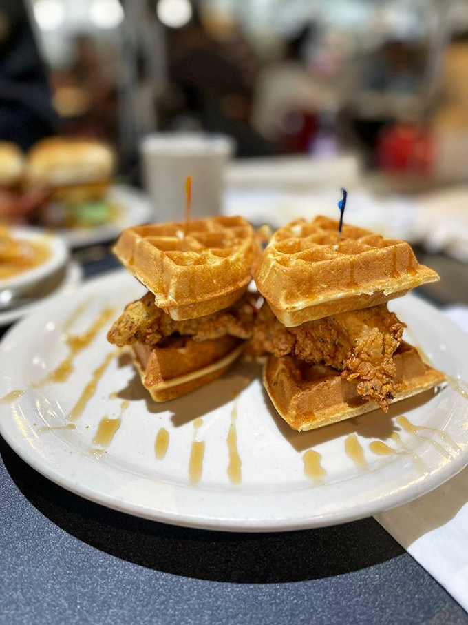 Chicken and waffles: the breakfast equivalent of a perfect marriage. These golden partners were destined for each other&mdash;and your stomach.