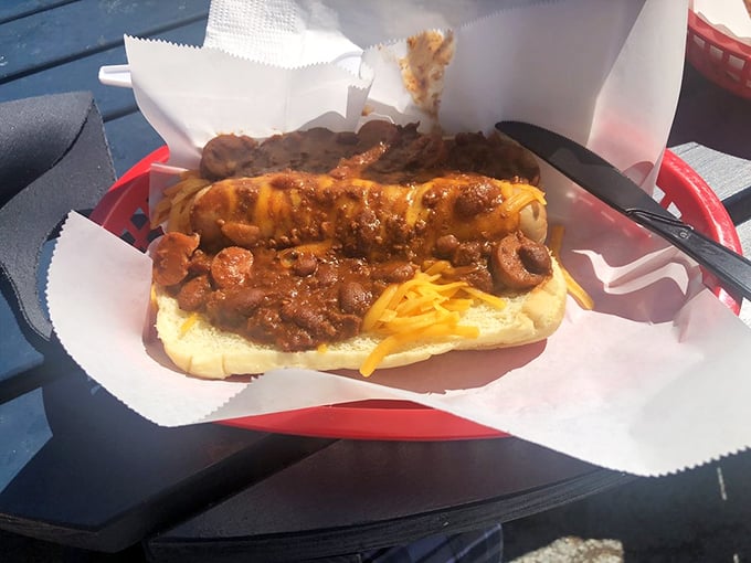 A bean-topped frank that proves simplicity sometimes wins the day. Comfort food doesn't need to be complicated to be transcendent. 