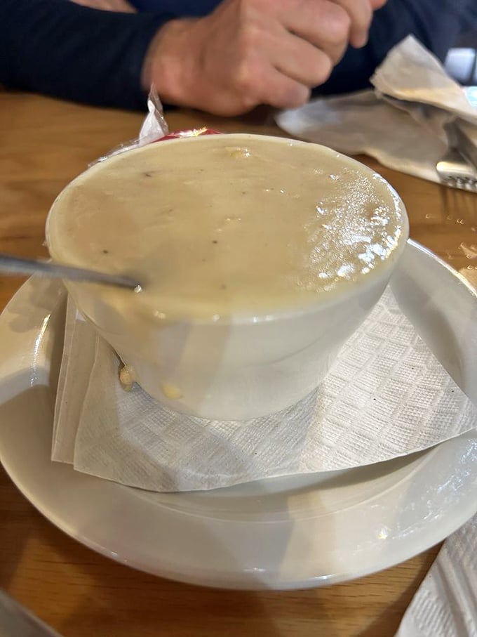 Clam chowder so creamy it should be illegal in at least seven states. Comfort in a cup for those chilly Lake Erie evenings.