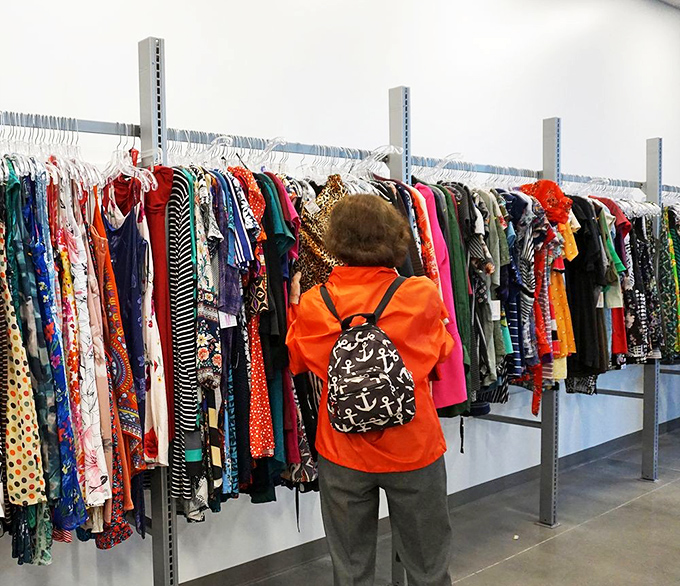 Rainbow-hued clothing racks offer everything from last season's fast fashion to vintage pieces that have come full circle back to relevance.