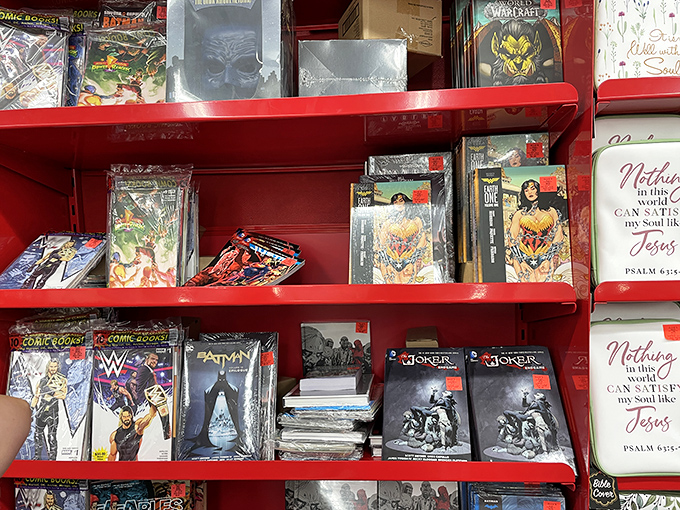 Comic book heaven for collectors and casual readers alike. Where superhero adventures and graphic novels find new homes at prices that feel like a plot twist.