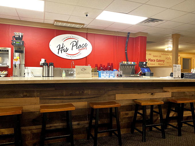 That red wall behind the counter isn't just a design choice—it's a warning sign that your taste buds are about to experience something extraordinary.