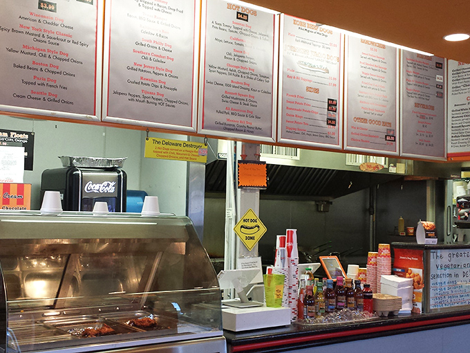 Where the magic happens. That menu board isn't just listing food&mdash;it's offering solutions to life's problems, one delicious meal at a time.