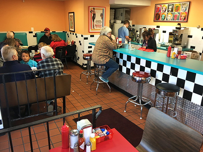 The counter—where solo diners find community, coffee flows freely, and the short-order ballet unfolds before your eyes.