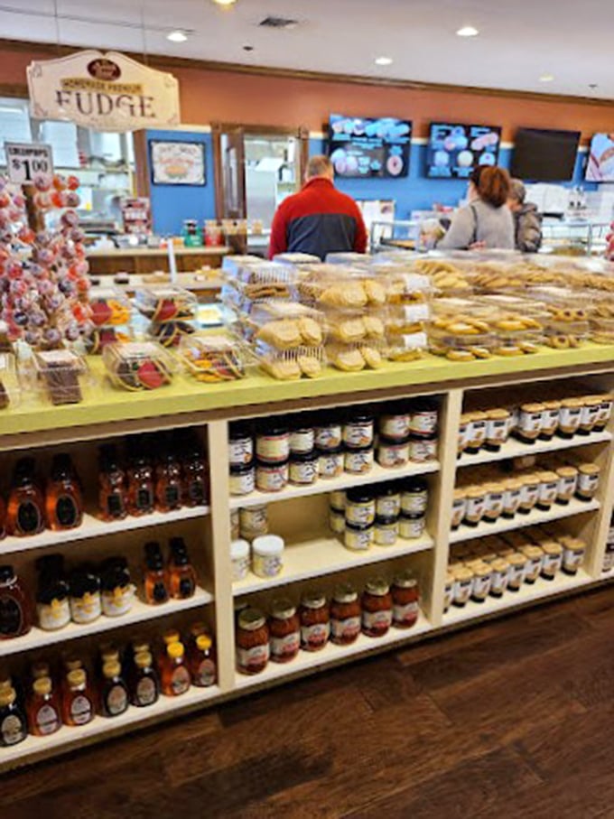 The bakery counter&mdash;where willpower goes to surrender. Those cookies aren't just desserts; they're edible souvenirs of Amish country.