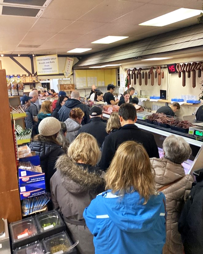 The universal language of good food brings people together at the counter, where patience is rewarded with delicious German treasures.