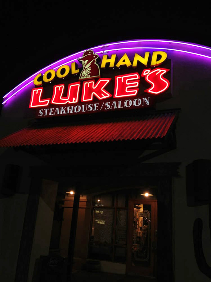 The neon glow of Cool Hand Luke's at night is like a lighthouse for the hungry&mdash;guiding you to port through a sea of lesser dining options.