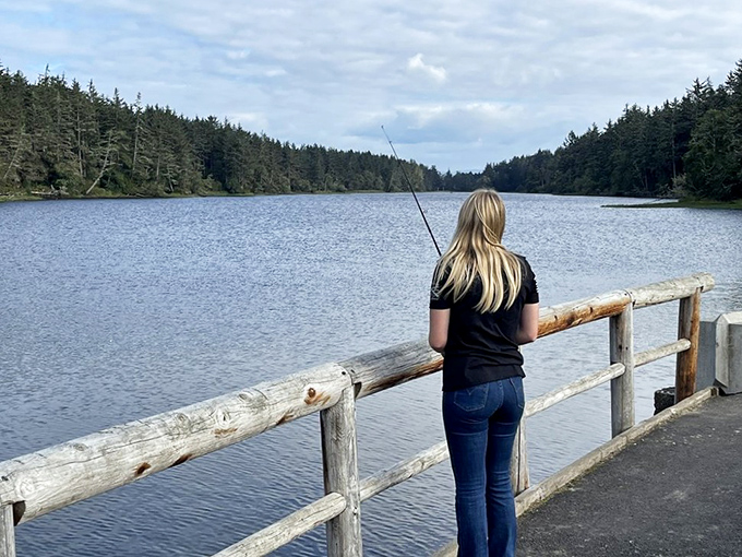 Patience personified. A peaceful moment at Coffenbury Lake where catching fish is just a bonus to catching a perfect afternoon.