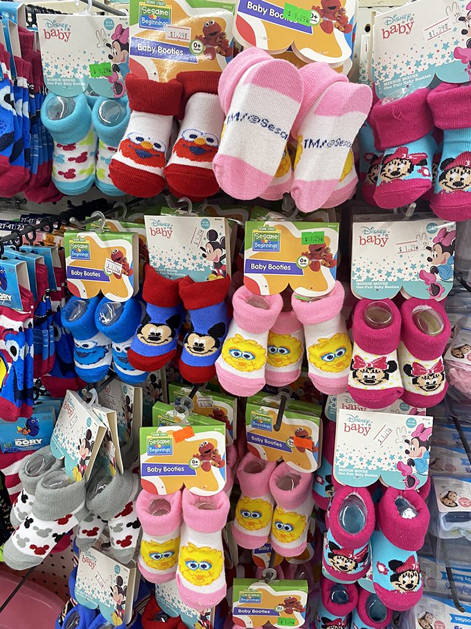 Baby booties featuring beloved characters from childhood. Nothing says "I love you" like tiny feet wrapped in Elmo, Mickey, or SpongeBob&mdash;nostalgia in infant size.