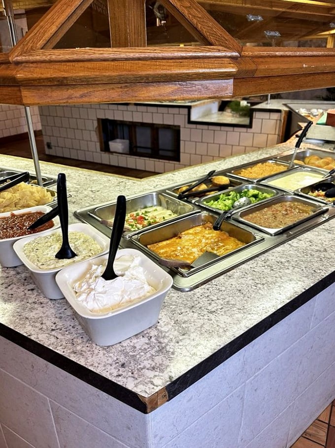 The Friday spread features enough options to make decision-making the hardest work you'll do all day. That creamy white stuff? Heaven in a bowl.