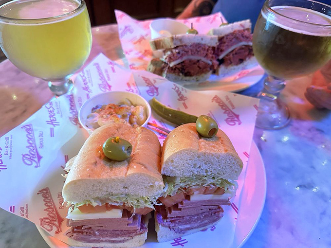 When your sandwich requires structural engineering to stay together, you know you've ordered correctly. That side of fruit is just there for moral support.