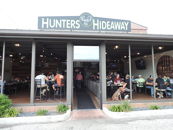 Hunters Hideaway doesn't hide its appeal&mdash;it's right there in the open, beckoning hungry travelers with the promise of hearty comfort food.