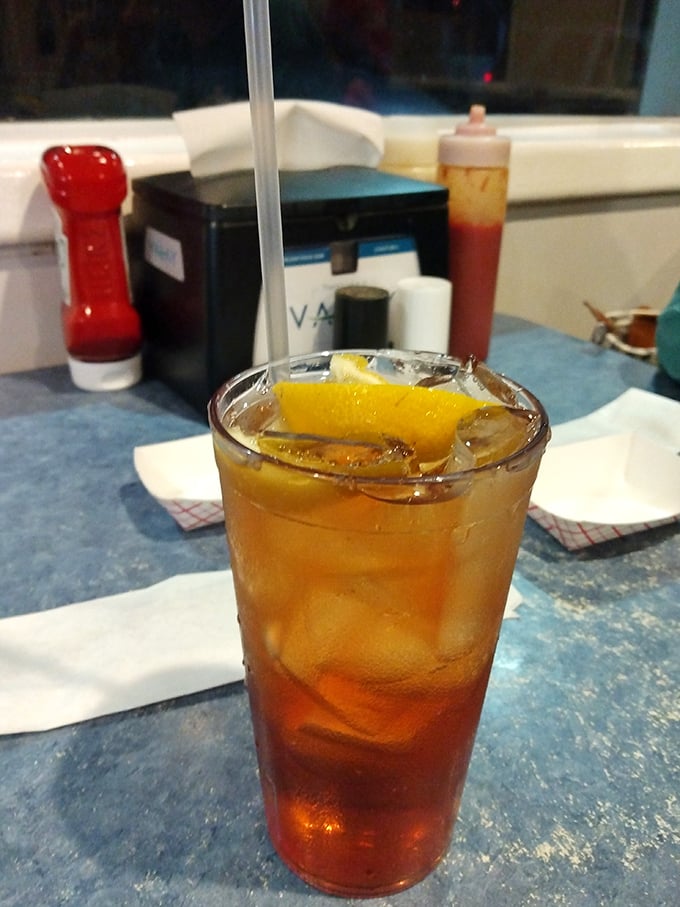 Sweet tea so perfectly amber it belongs behind glass at the Smithsonian. The official beverage of "I'm taking my time with this meal."