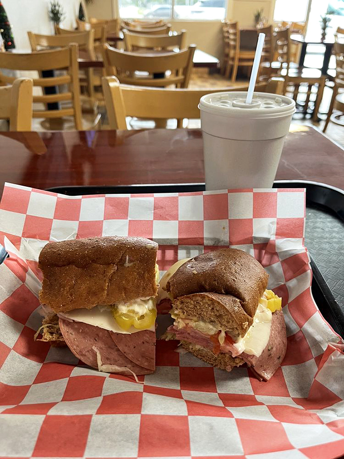 This Italian sub has more layers than a compelling HBO drama. The cross-section reveals the careful architecture of sandwich perfection.
