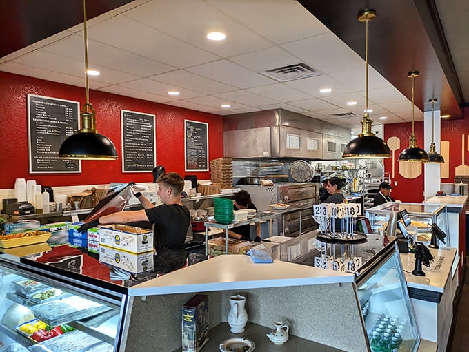 Where the magic happens: Avelluto's open kitchen gives diners a glimpse into the choreographed chaos that produces plate after plate of Italian perfection.