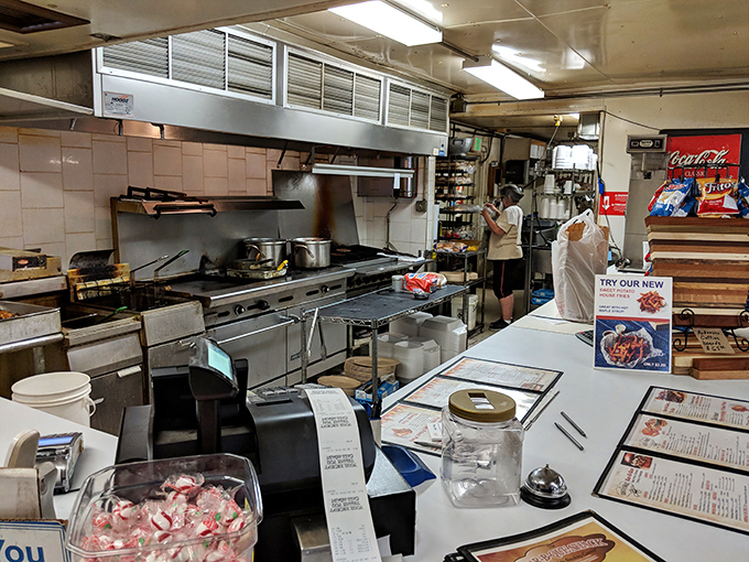 The kitchen&mdash;where magic happens without wands. Those stoves have more stories than a library and twice the flavor.