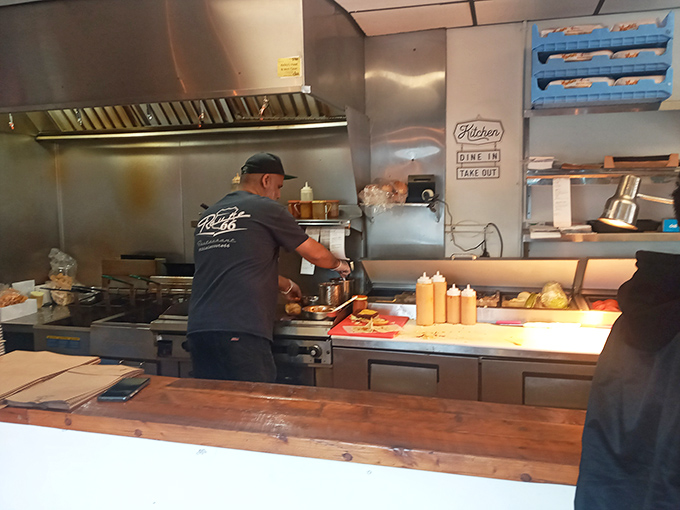 The kitchen's organized chaos is a beautiful thing to behold—where short-order magic happens without pretense or fuss.