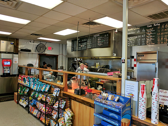Where sandwich magic happens. That kitchen may not look fancy, but it's cranking out more happiness per square foot than most five-star restaurants.