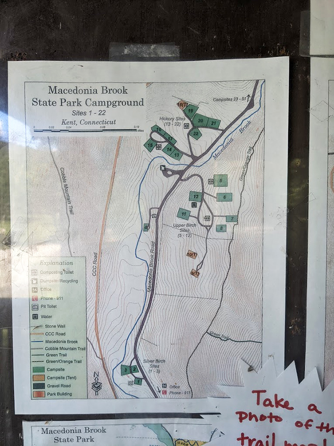 This campground map doesn't show the location of memories waiting to be made. Those you'll have to discover on your own.
