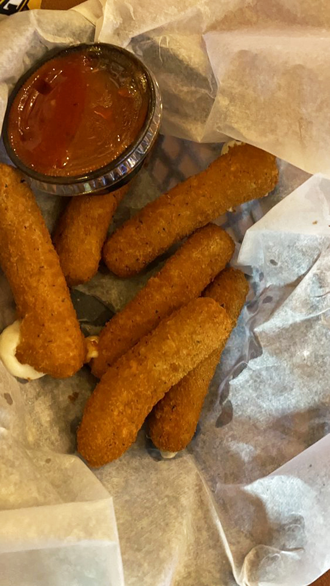 Golden-brown mozzarella sticks&mdash;where the perfect pull of cheese meets the satisfying crunch of breading. Marinara mandatory.