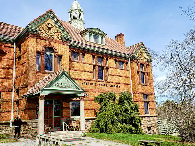 The Mystic & Noank Library's Romanesque architecture houses stories of the sea and shore&mdash;a literary lighthouse in a town built on narratives.