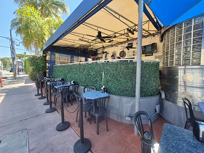 Miami's perfect weather demands outdoor seating. This patio lets you enjoy your meal while maintaining a front-row seat to the South Beach parade.