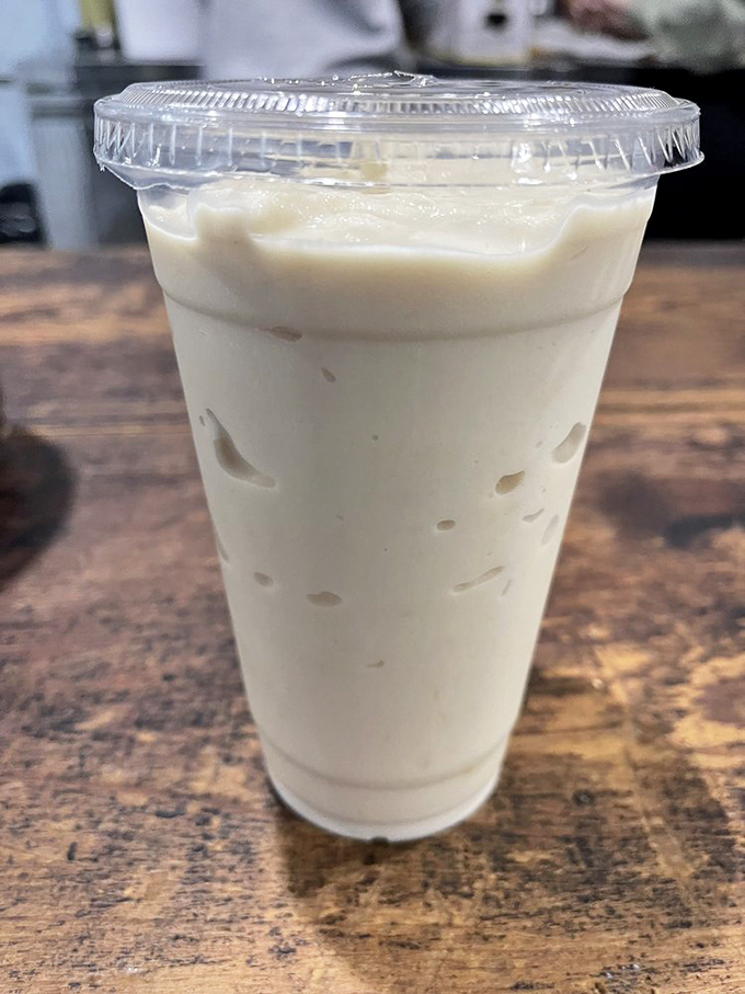 This isn't just a milkshake; it's a portable cloud. The kind of drink that makes you wonder why you ever bothered with solid food.