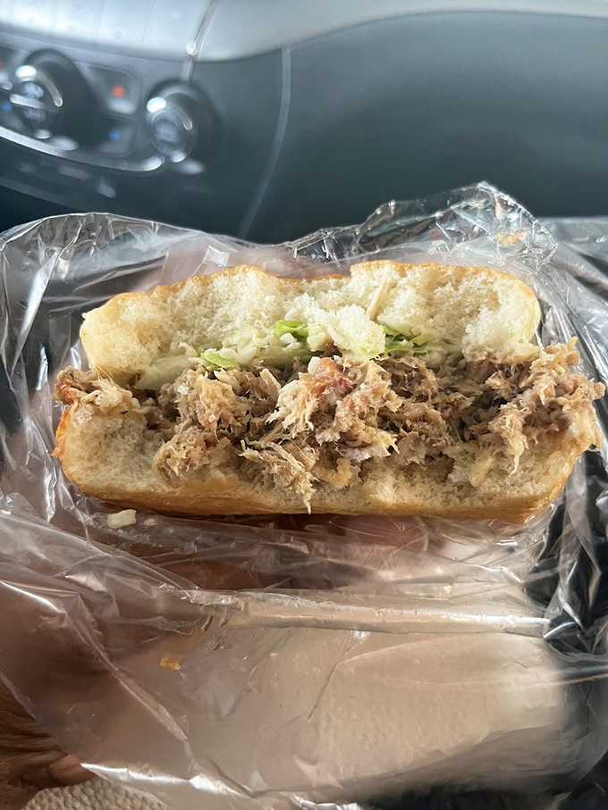 The pulled pork sandwich whispers rather than shouts, letting the tender, seasoned meat and subtle slaw create a harmonious duet in each bite.