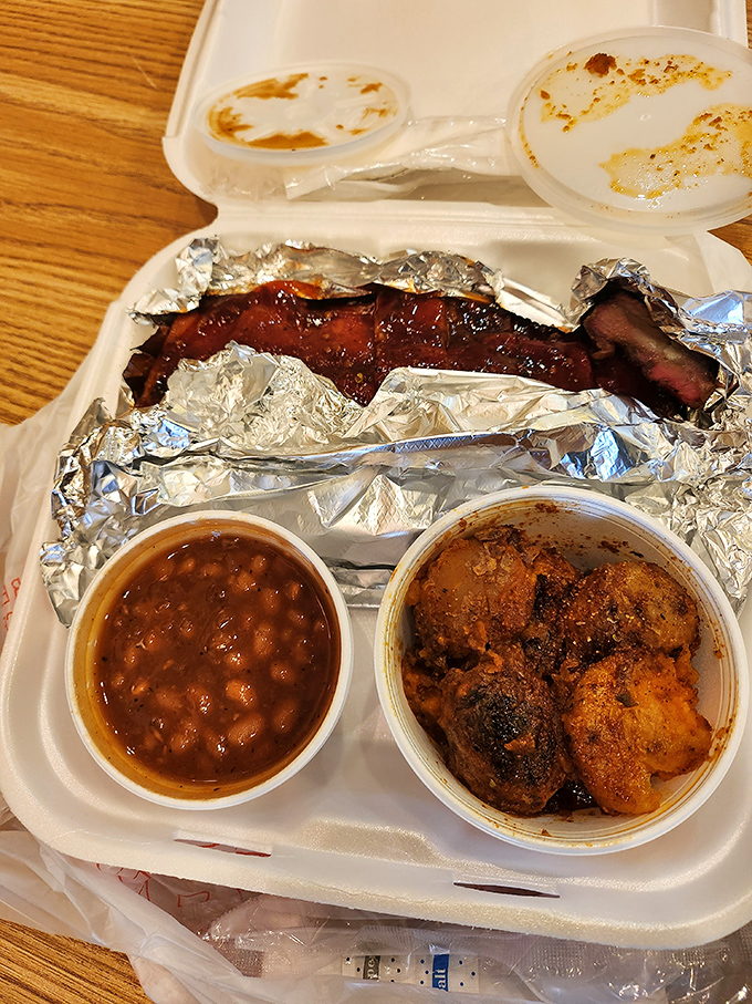 When beans and ribs share a container, it's not just a meal&mdash;it's a beautiful relationship unfolding before your eyes.