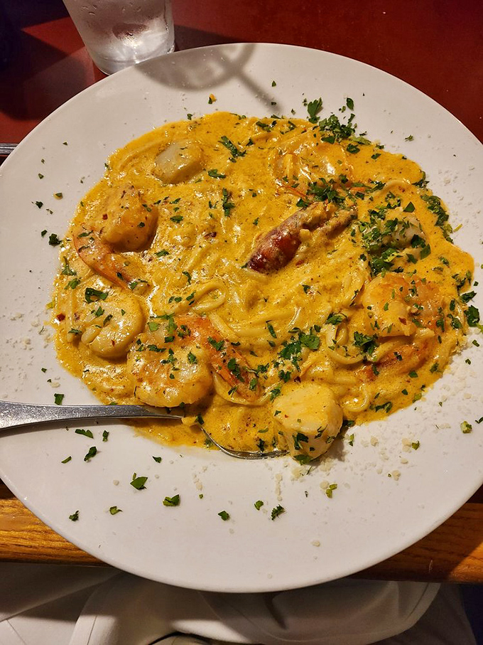 When seafood meets pasta in a creamy liaison, magic happens on the plate and subsequently in your mouth.