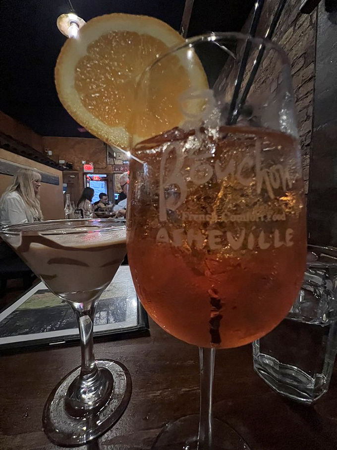 Custom glassware proudly announces where you are, while what's inside provides delicious reason to linger longer.