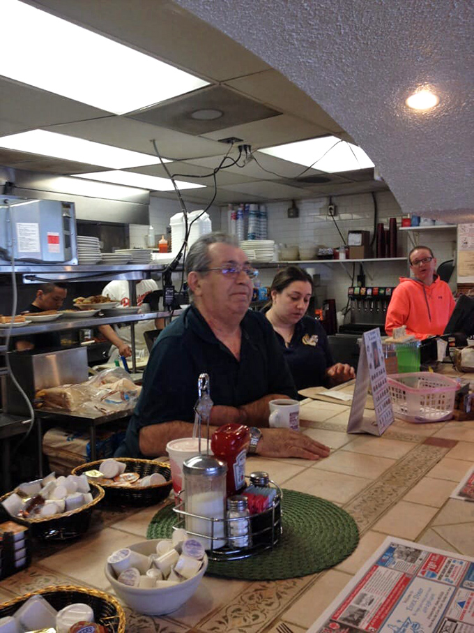 Behind every great diner is a staff that treats you like you're dining in their home. The condiment caddy&mdash;organized chaos at its finest.