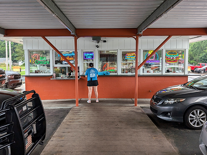 The modern-day equivalent of a knight's quest: the pilgrimage to the order window, anticipation building with each step.