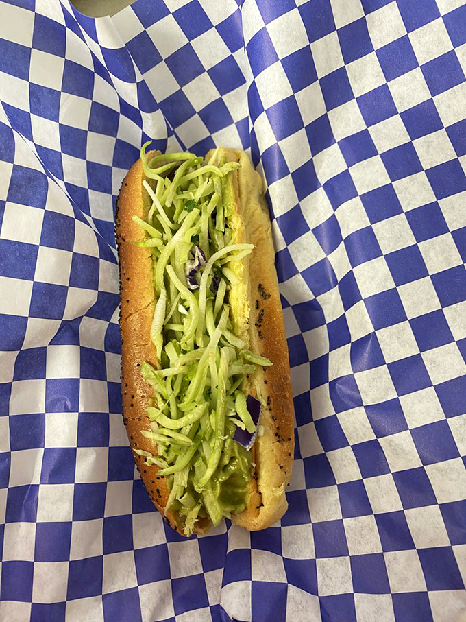 A mountain of fresh sauerkraut that would make any German grandmother weep with joy. Simple ingredients, executed with superhero precision.