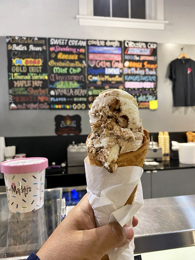 Pecan butter ice cream that makes you question why you ever wasted time on other flavors. Nutty, buttery perfection in every bite.