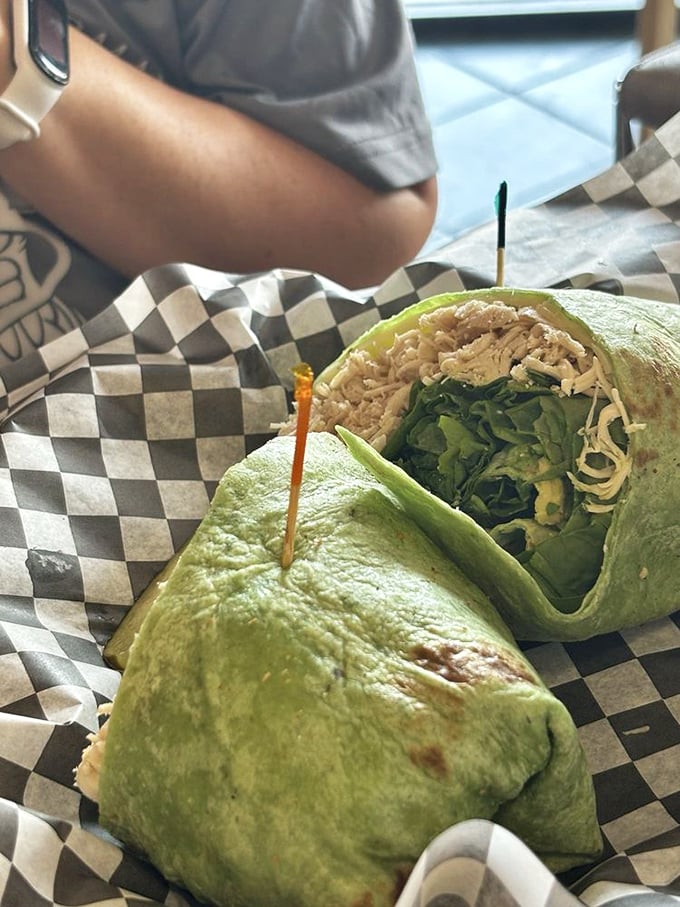 A wrap that's actually wrapped properly—no filling escaping, no structural failures. Engineering students should study this masterpiece.