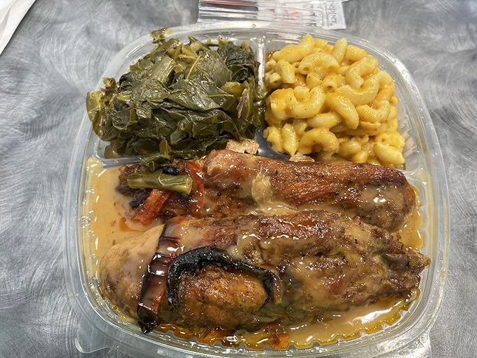 These turkey wings have been slow-cooked to the point where they're practically begging to fall off the bone.