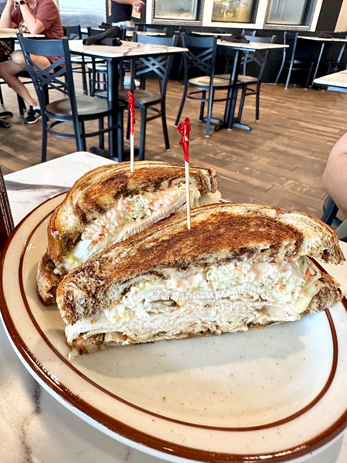 This turkey sandwich isn't just lunch&mdash;it's an architectural achievement with layers that would make Frank Lloyd Wright jealous.